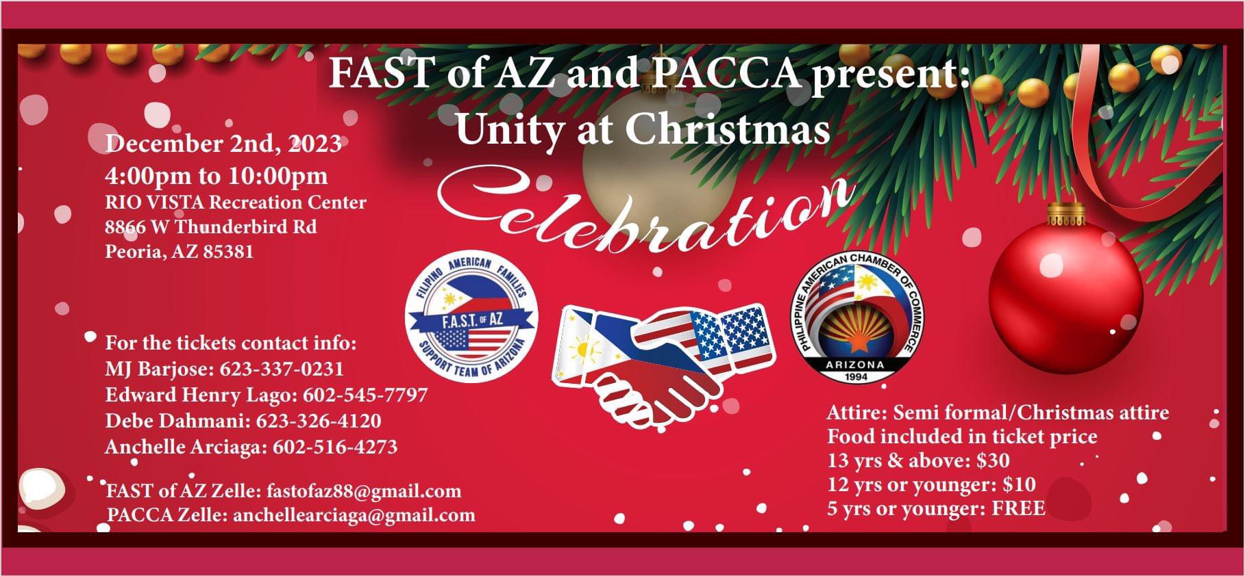 FAST OF AZ AND PACCA Unity at Christmas – Philippine American Chamber ...